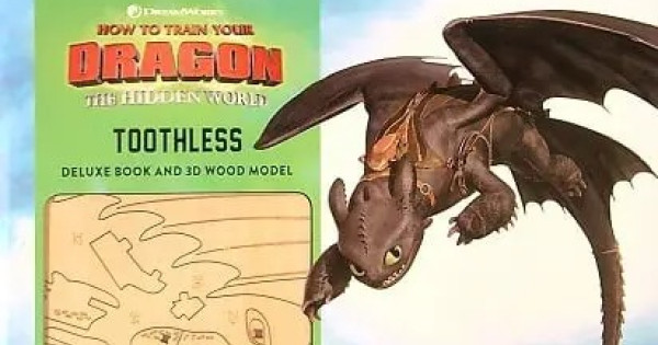 Toothless Deluxe Book and 3D Wood Model (IncrediBuilds, How to Train ...